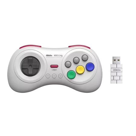 8bitdo M30 2.4G (MegaDrive Mini, Switch, PC) (Weiß)